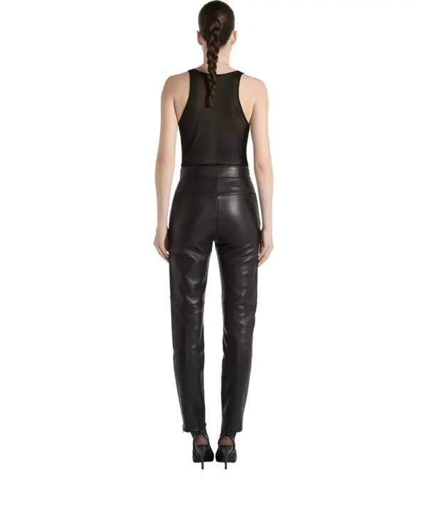 Balmain Lambskin Biker Trousers
