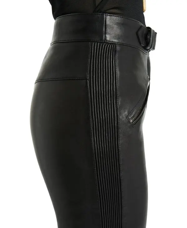 Balmain Lambskin Biker Trousers