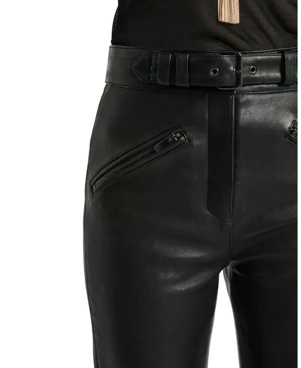 Balmain Lambskin Biker Trousers