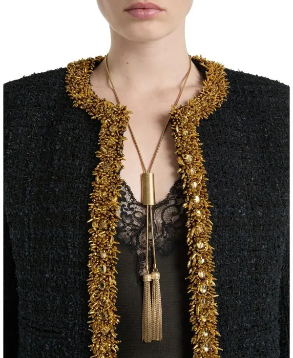 Balmain Embroidered Tweed Jacket