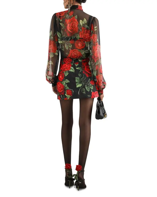 Dolce & Gabbana Rose Brocade Mini Skirt