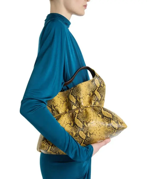 Balmain Sphynx Medium Bag In Python-effect Leather
