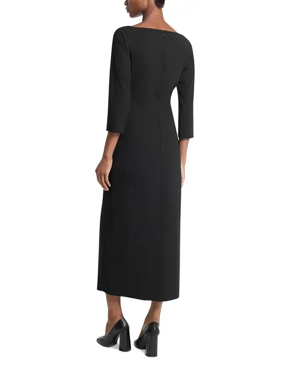 Michael Kors Portrait Neck Ruched Bracelet Sleeve Dress