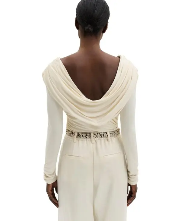 MALINA Signe Cowl Neck Jersey Top