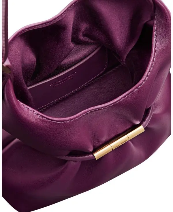Balmain Sphynx Mini Bag In Smooth Leather - Purple