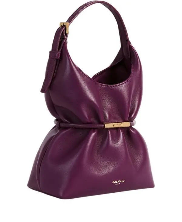Balmain Sphynx Mini Bag In Smooth Leather - Purple