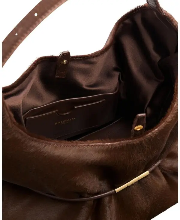 Balmain Sphynx Medium Bag In Pony-effect Leather