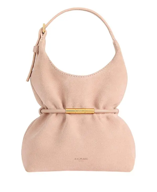 Balmain Sphynx Mini Bag In Suede - Pink
