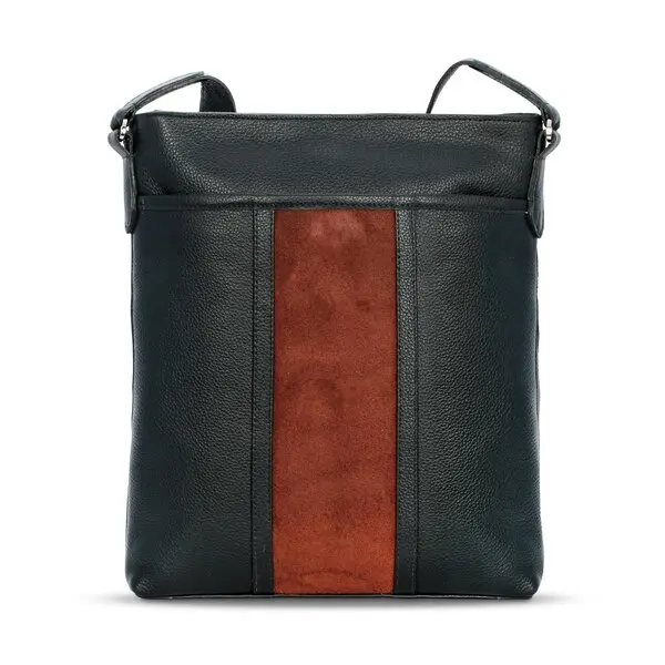 LUIS STEVEN Tablet Crossbody In Premium Italian Pebble Leather