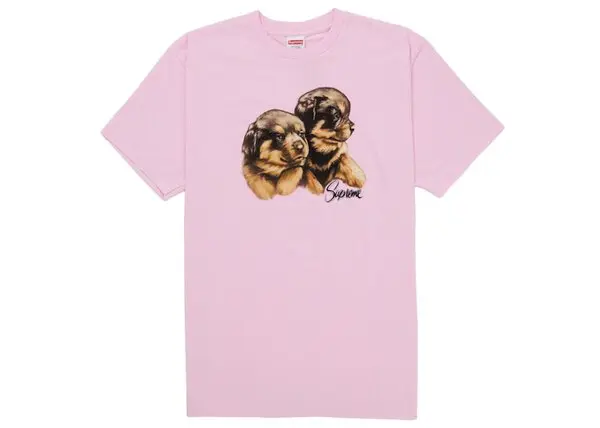 Supreme Puppies Tee Shirt - Light Pink