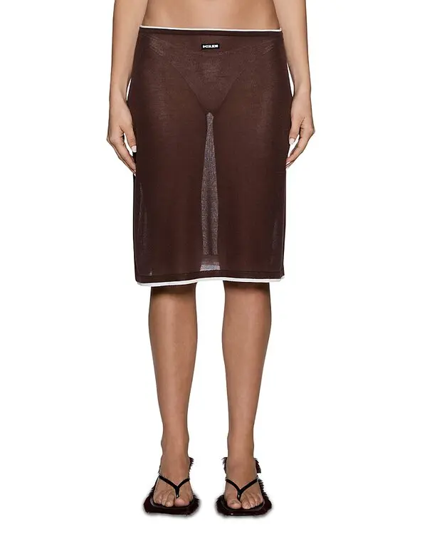 Ksubi Sott Layered Midi Skirt - Brown