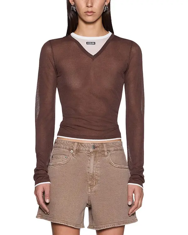 Ksubi Sott Layered Long Sleeve Top - Brown