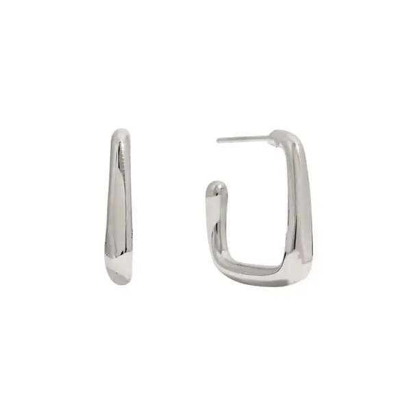 NAZZAR Square Open Hoops - Silver