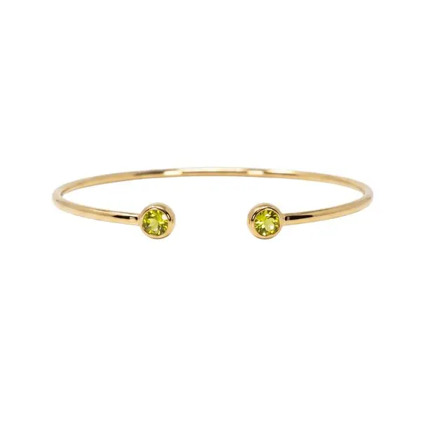 HARFI Dainty Citrine November Birthstone Plated Bangle