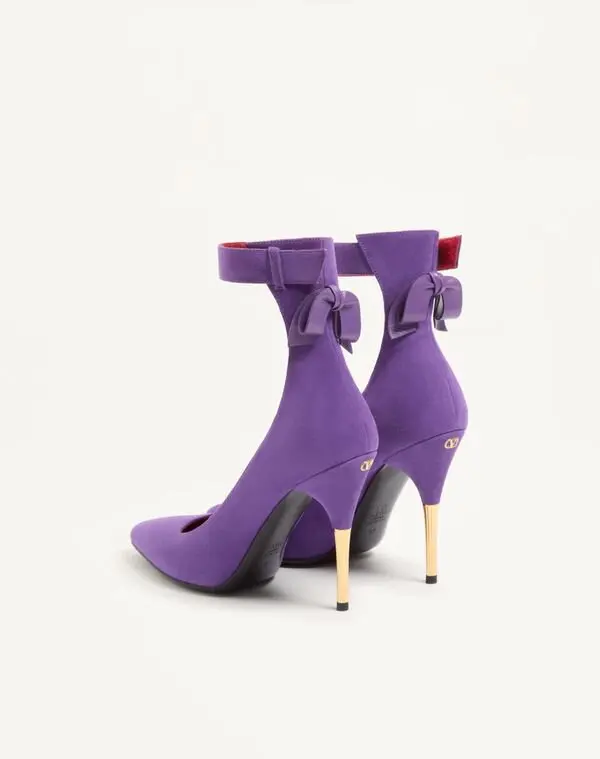 Valentino Garavani Fatale Suede Pumps 105mm - Purple