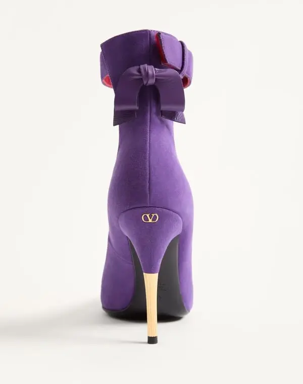 Valentino Garavani Fatale Suede Pumps 105mm - Purple