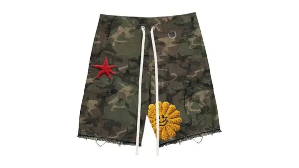 ALL HUMAN Camouflage Embellished Shorts