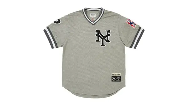 PALACE New York Cubans Mesh Vneck Jersey - Grey