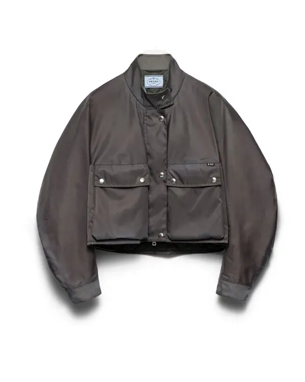 Prada Washed Re-nylon Blouson Jacket - Grey