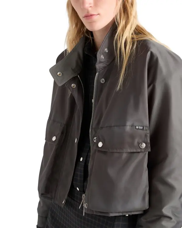 Prada Washed Re-nylon Blouson Jacket - Grey