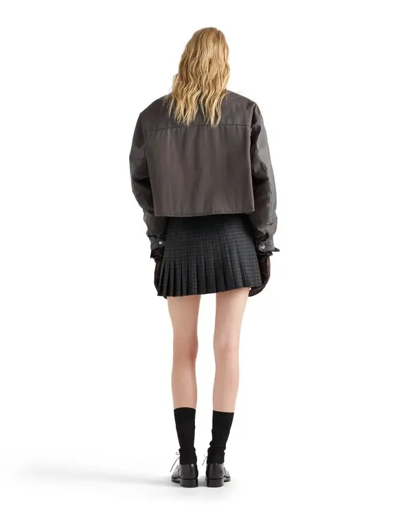 Prada Washed Re-nylon Blouson Jacket - Grey