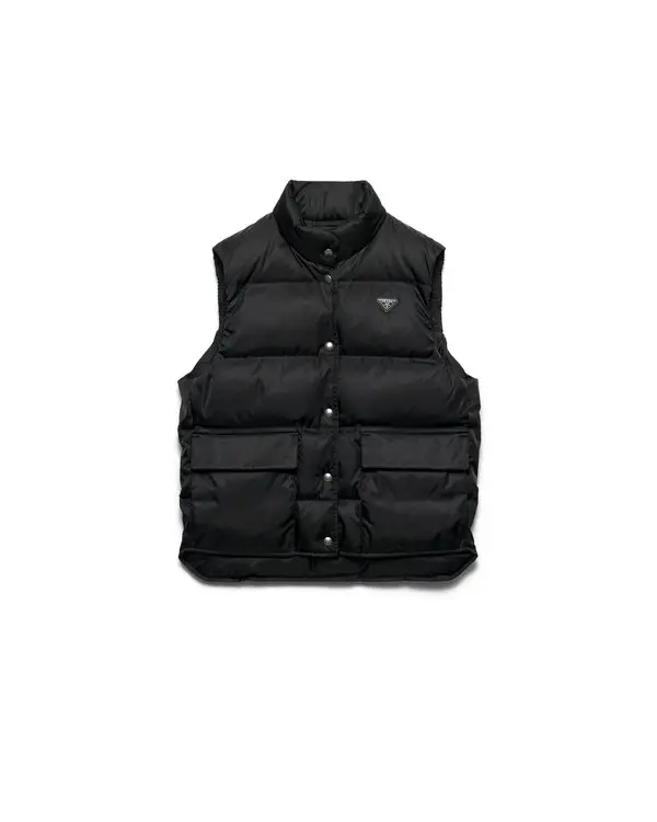 Prada Re-nylon Down Vest - Black