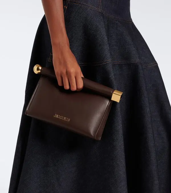 Jacquemus Rond Carré Small Leather Clutch