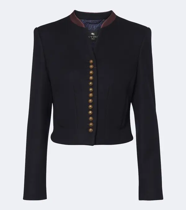 Etro Wool-blend Jacket - Blue