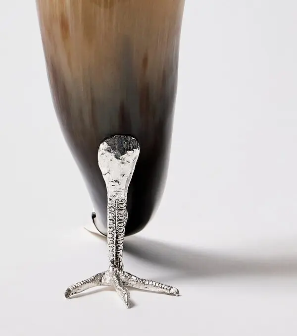 TAVARES 1922 Horn And Sterling Silver Vase