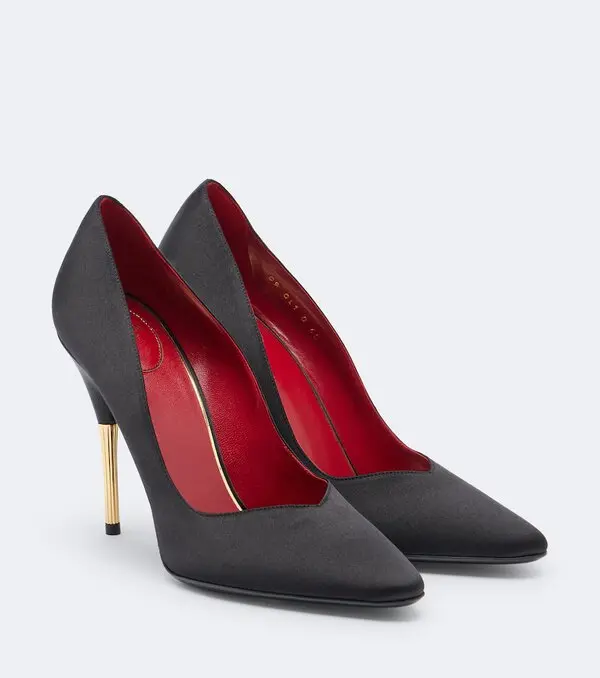 Valentino Garavani Enigme Satin Pumps - Black