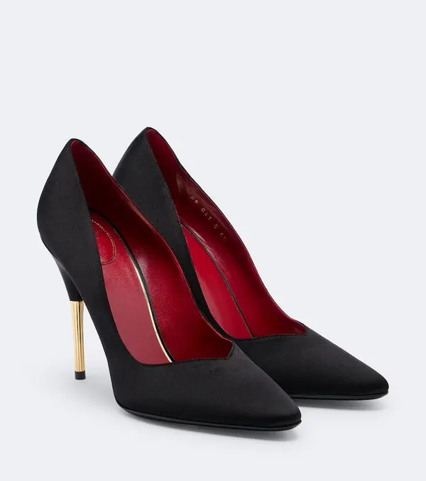 Valentino Garavani Enigme Satin Pumps - Black