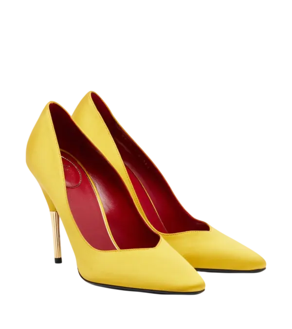 Valentino Garavani Enigme Satin Pumps - Yellow