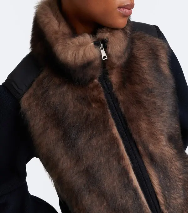 Moncler Tadorne Shearling-trimmed Down Vest