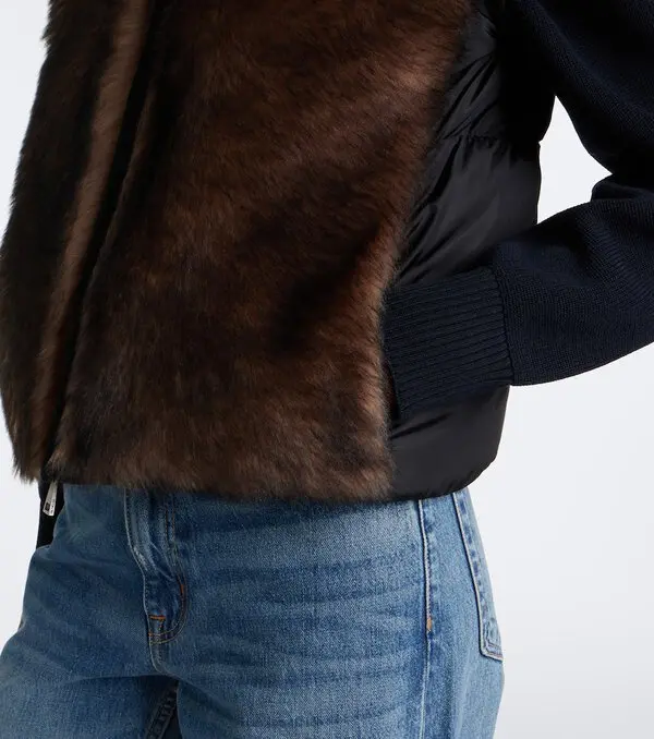 Moncler Tadorne Shearling-trimmed Down Vest