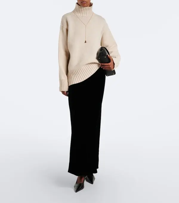 RÓHE Velvet Maxi Skirt