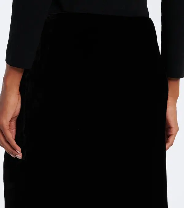 RÓHE Velvet Maxi Skirt