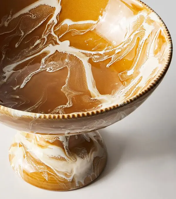 CABANA Marbled Ceramic Fruit Stand