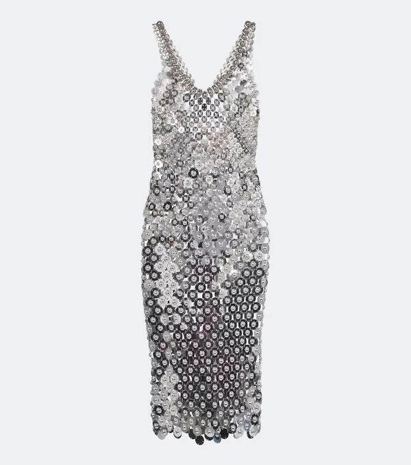 Rabanne Chainmail Embellished Cocktail Dress