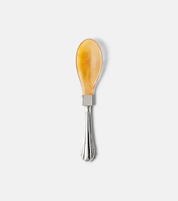 TAVARES 1922 Horn And Sterling Silver Salad Spoon - Yellow