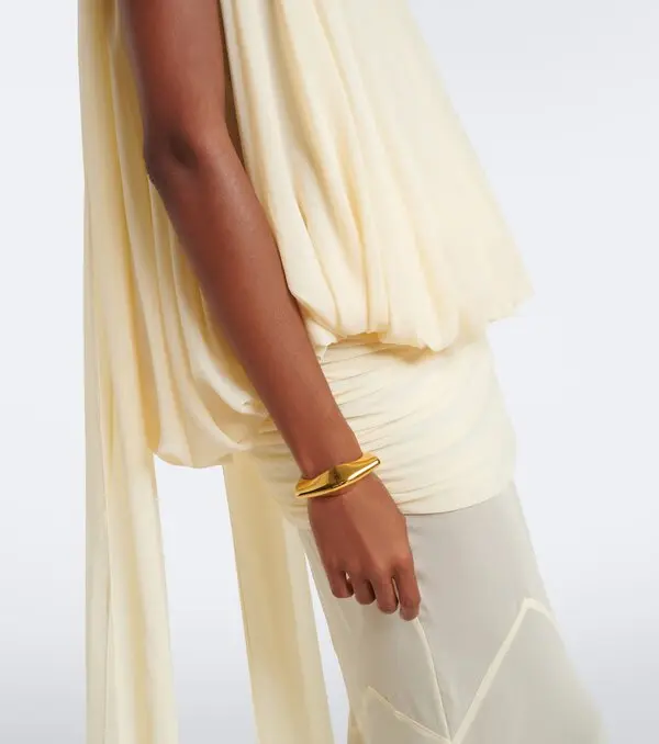 DE LA VALI Inara Gathered Chiffon Maxi Dress