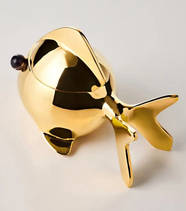 Jonathan Adler Fish Brass Container