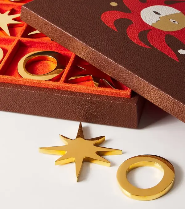Jonathan Adler Playa Leather Tic-tac-toe Set