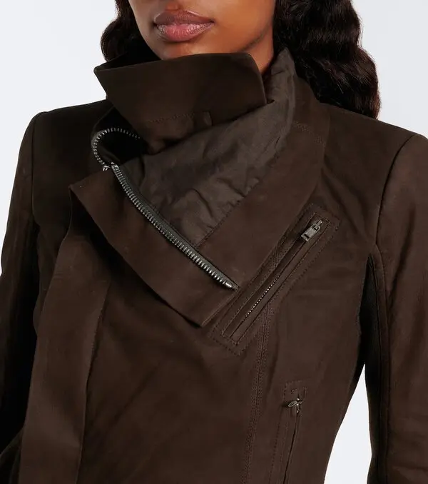 Rick Owens Classic Biker Suede Jacket