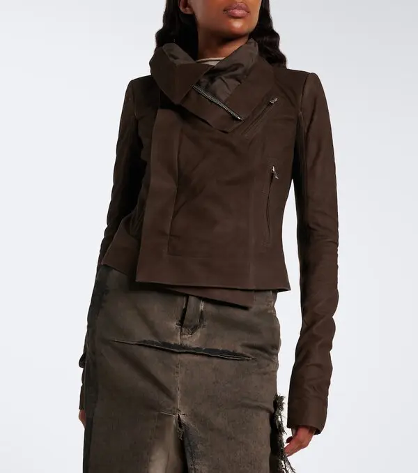 Rick Owens Classic Biker Suede Jacket