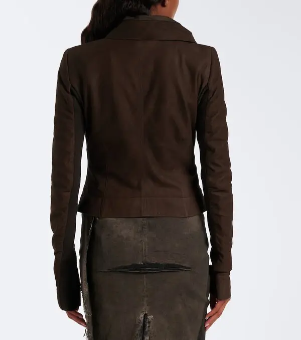 Rick Owens Classic Biker Suede Jacket