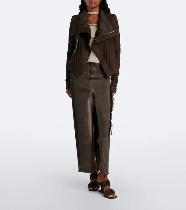 Rick Owens Classic Biker Suede Jacket