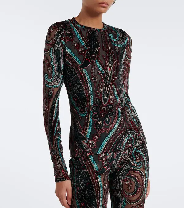 Etro Patch-appliqué Paisley Top