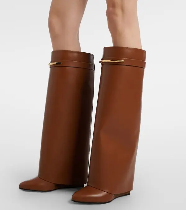 Givenchy Shark Leather Knee-high Boots