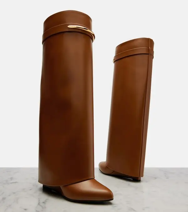 Givenchy Shark Leather Knee-high Boots