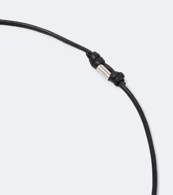 LEMAIRE Gua Sha Leather Necklace With Jasper